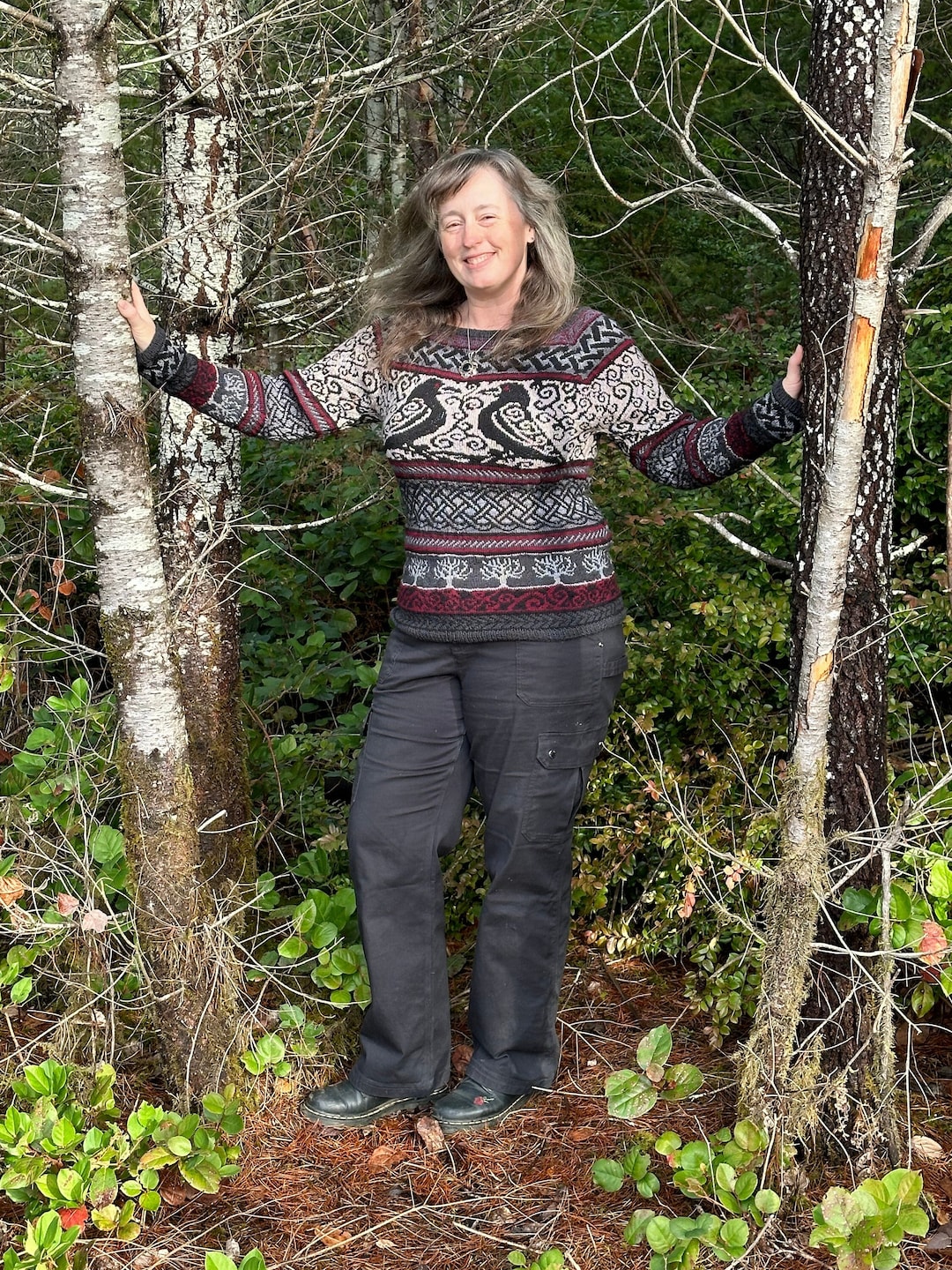 Knitting Pattern - Raven Twist Sweater | Colorwork Knit From the Top ...