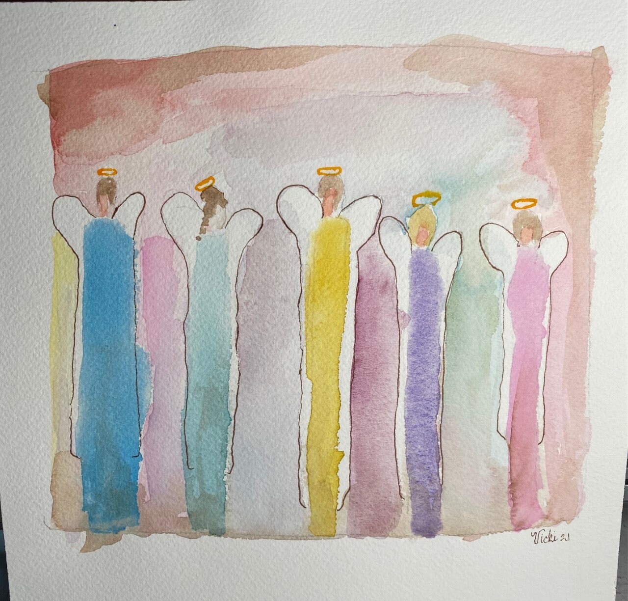 Angel Choir Painting