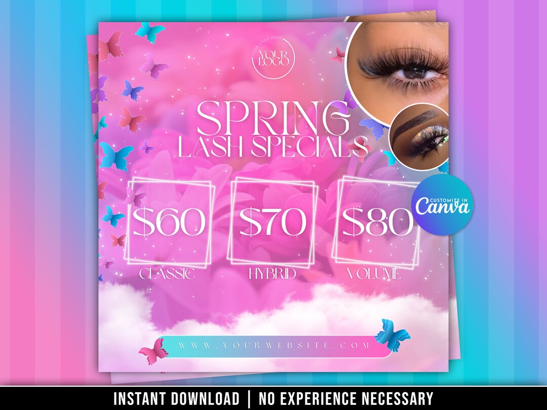 Spring Lash Flyer, Spring Lash Specials Flyer, Spring Lash Bookings ...