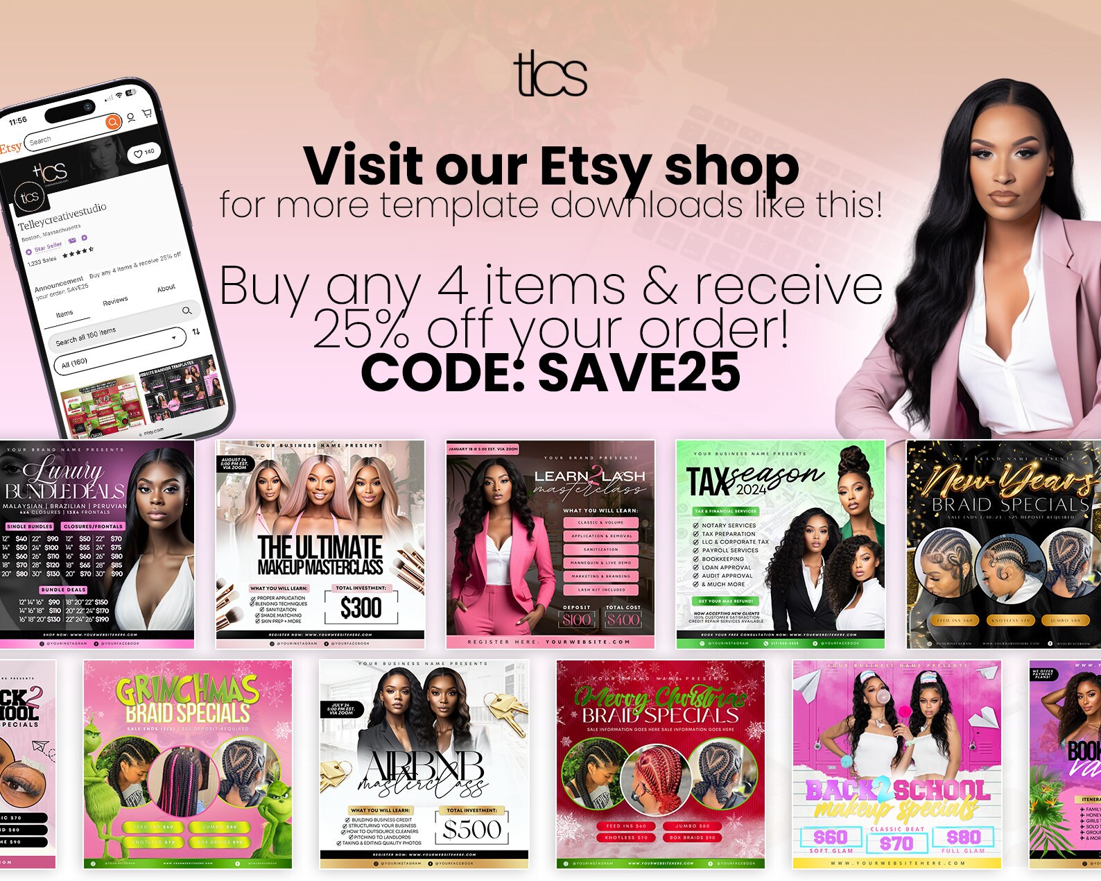 New Years Specials Flyer Template, DIY Premade Flyers, Social Media ...