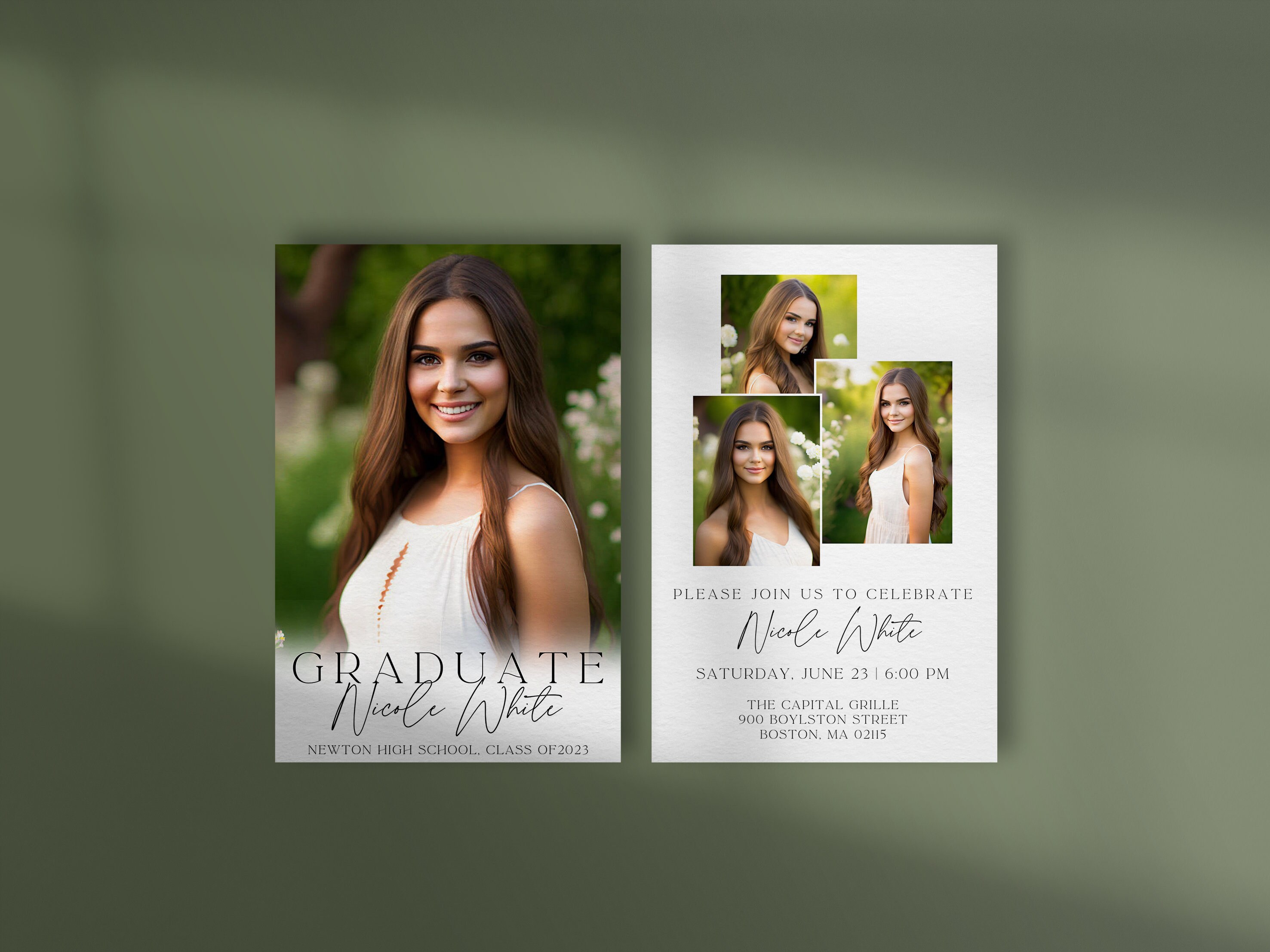 Graduation Invitation Template, DIY Editable Invitation, Canva ...