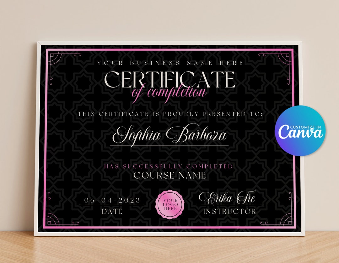 Certificate Template, Certificate of Completion, Beauty Course ...