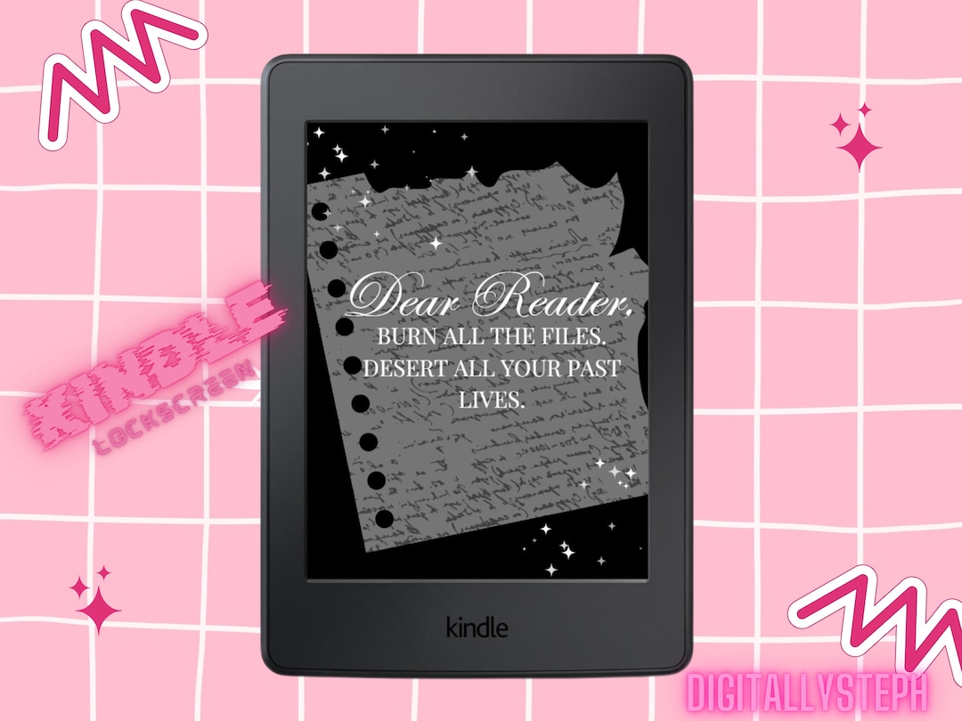 Kindle Lock Screen, Kindle Screensaver, E-reader Lock Screen, Dear ...