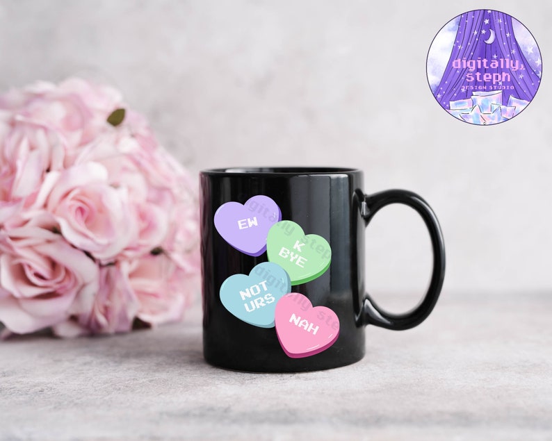 Anti Valentines Day Clipart Set, Printable Digital Download, PNG for ...