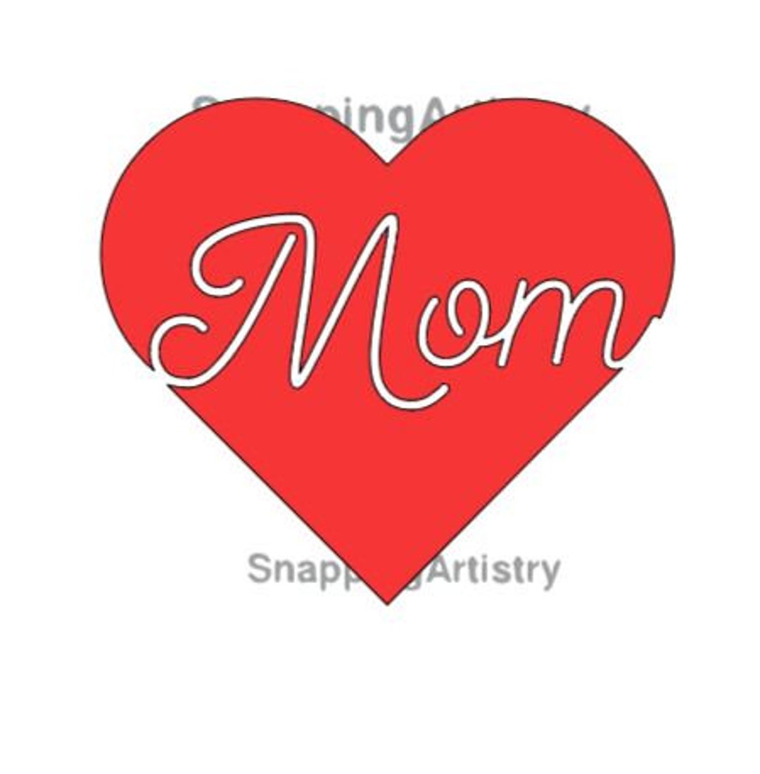 LOVE MOM HEART Svg, Love Svg, Heart Svg, Mother's Day Svg, Papercraft ...