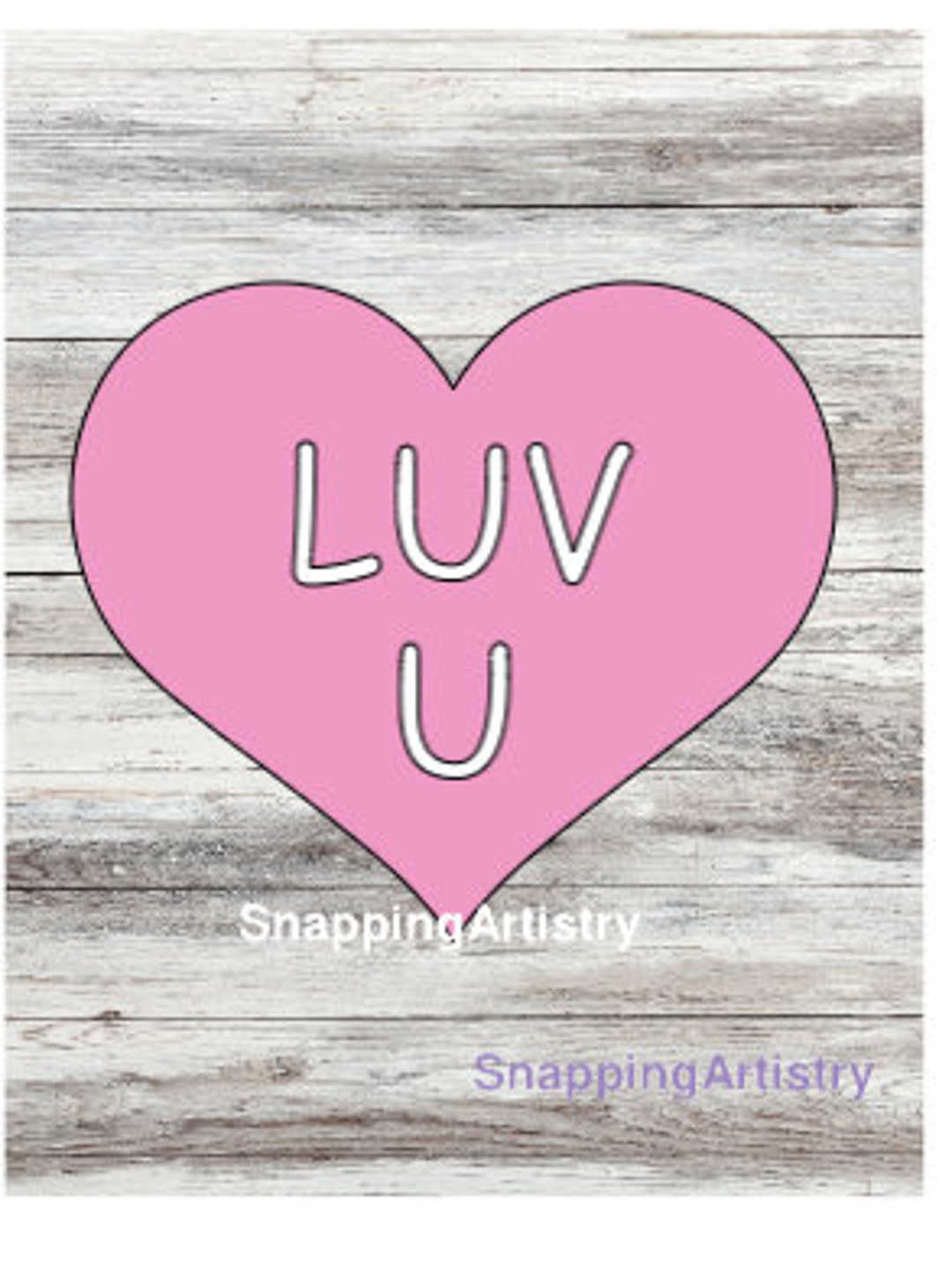 LUV U HEART, Valentines Svg, Conversation Heart Svg, Heart Svg, Love ...
