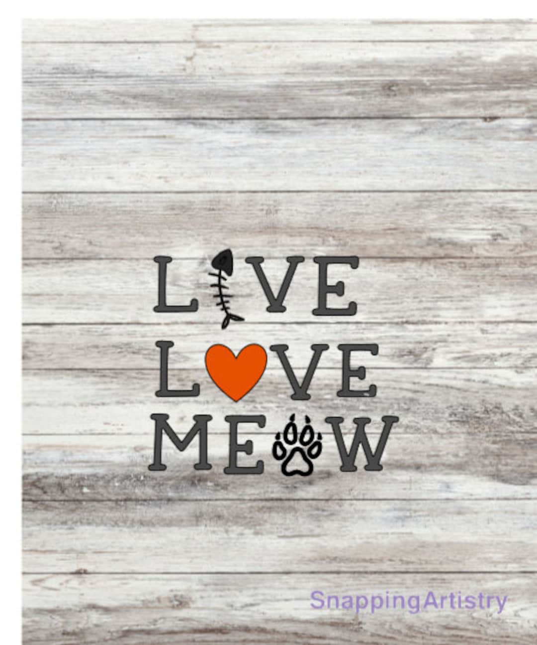 LIVE LOVE MEOW Svg, Pet Svg, Cat Svg, Meow Svg, Cut File, Silhouette ...