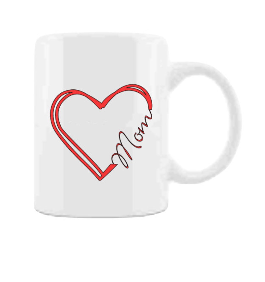 SCRIPT MOM HEART Svg, Mom Svg, Mother's Day, Heart Svg, Cricut ...