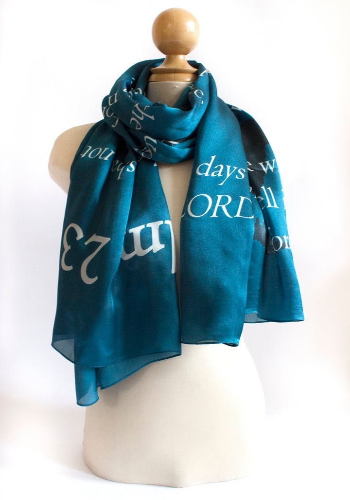 100% Silk Prayer Scarf, Christian Prayer Scarf With Bible Verse, Psalm ...