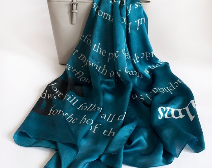 100% Silk Prayer Scarf, Christian Prayer Scarf With Bible Verse, Psalm 23, the Lord is My ...