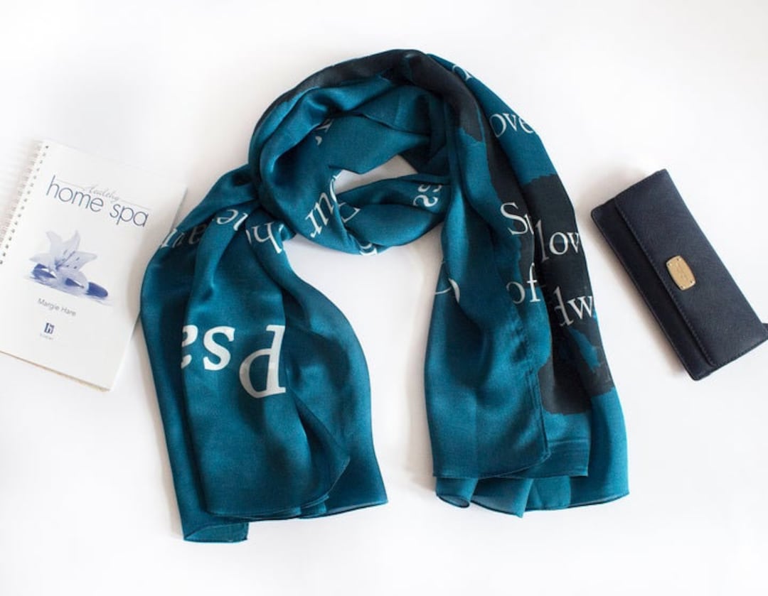 100% Silk Prayer Scarf, Christian Prayer Scarf With Bible Verse, Psalm 23, the Lord is My ...