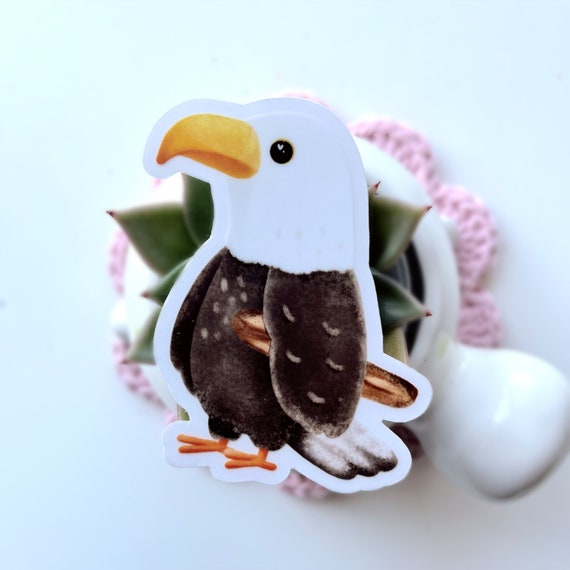 Bald Eagle Die Cut Vinyl Sticker Laptop Water Bottle | Etsy