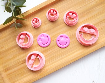 Smiley Face Clay Cutter Polymer Clay Cutter Smiley Face Embossed Clay ...