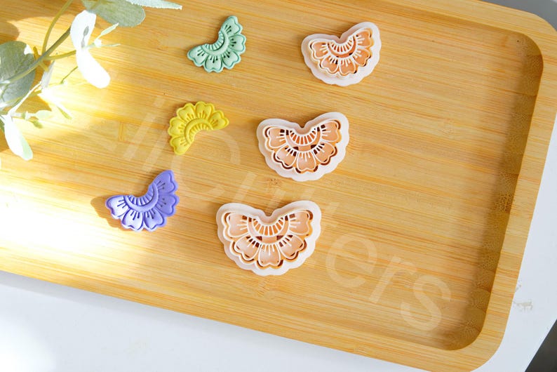 Half Flower Polymer Clay Cutter - Geometric Earring Design Tool for ...