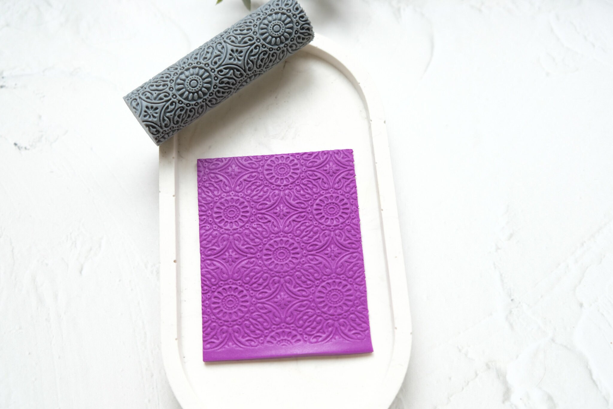 Floral Texture Roller Flower Clay Roller Seamless Clay - Etsy