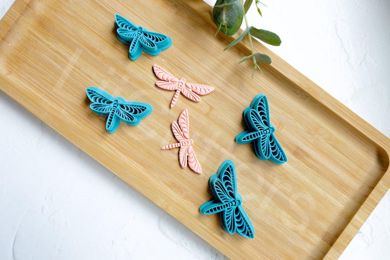 Dragonfly Polymer Clay Cutter Set: Earring Cookie Biscuit Molds Making ...
