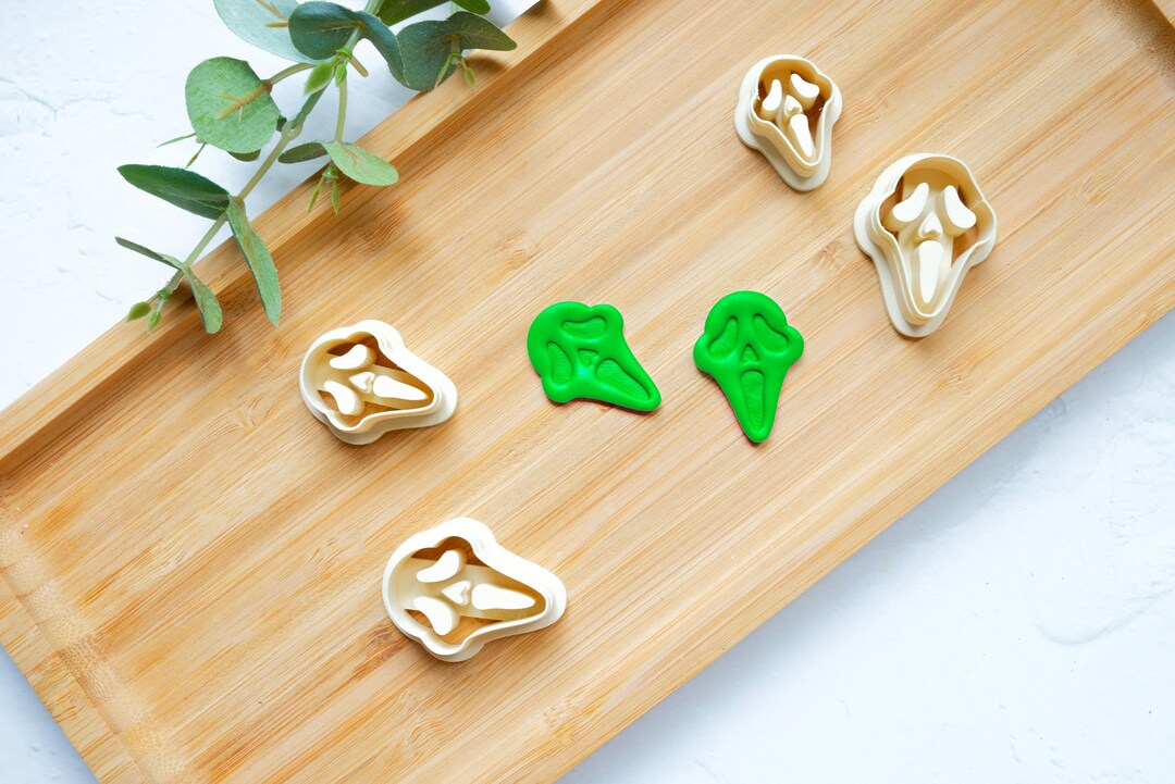 Scream Mask Polymer Clay Cutter, Halloween Earring Cutter, Spooky Clay ...