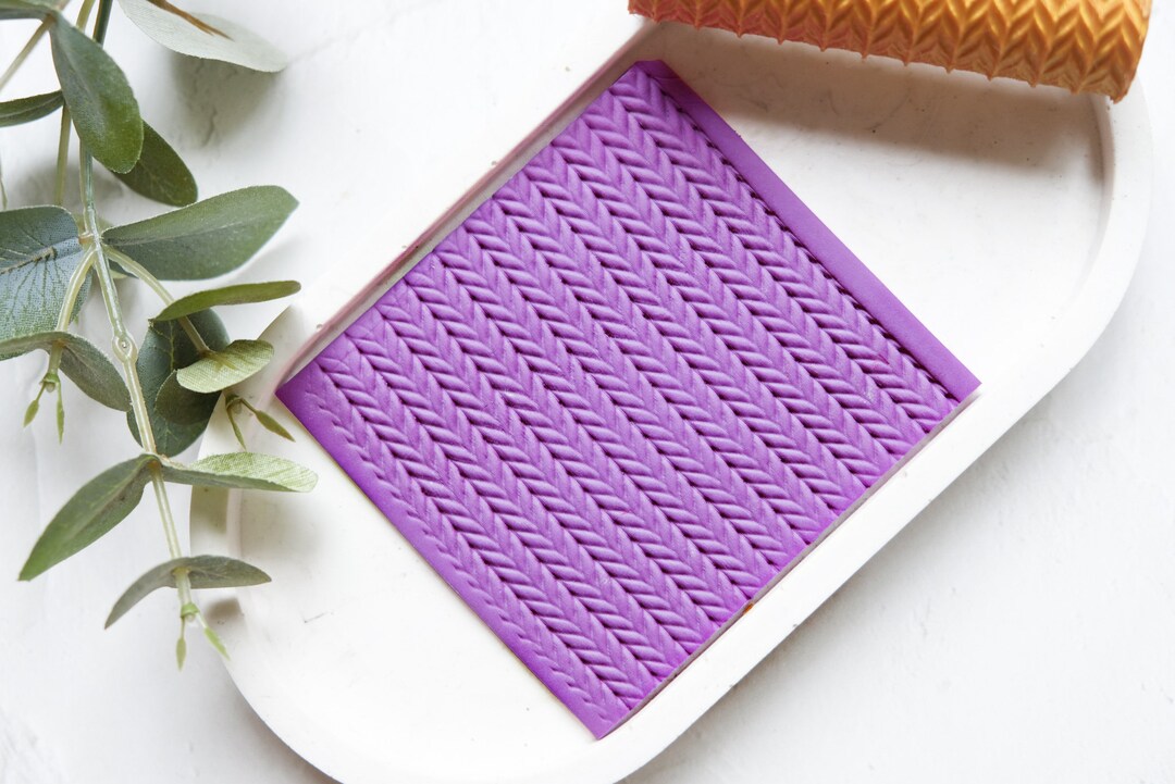 Fabric Clay Roller, Christmas Pattern Clay Roller, Knitted Clay Texture ...