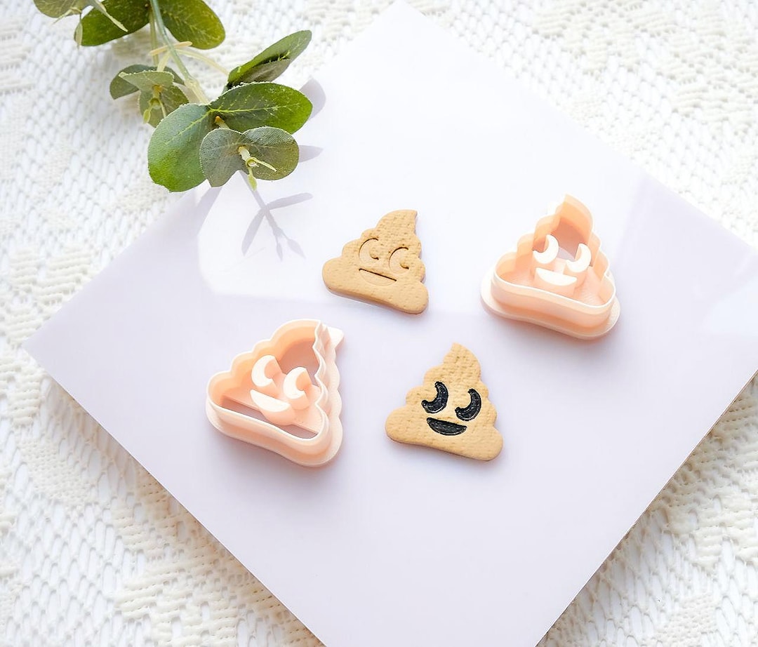 Poop Emoji Polymer Clay Cutter: Funny Earring Jewelry Tool - Etsy