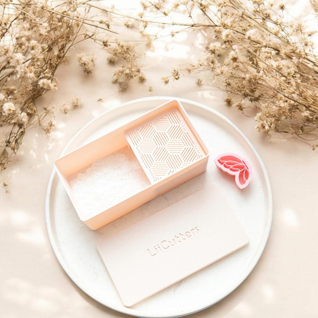 Cornstarch Tapper Box, Cornstarch Container for Polymer Clay, Earring ...