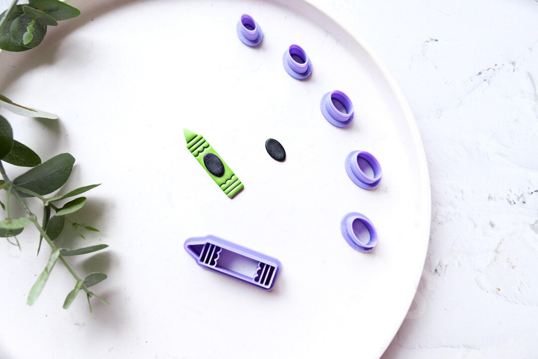 Oval Polymer Clay Cutter Set – Crayon Shape Clay Cutters for Kids, 3D ...