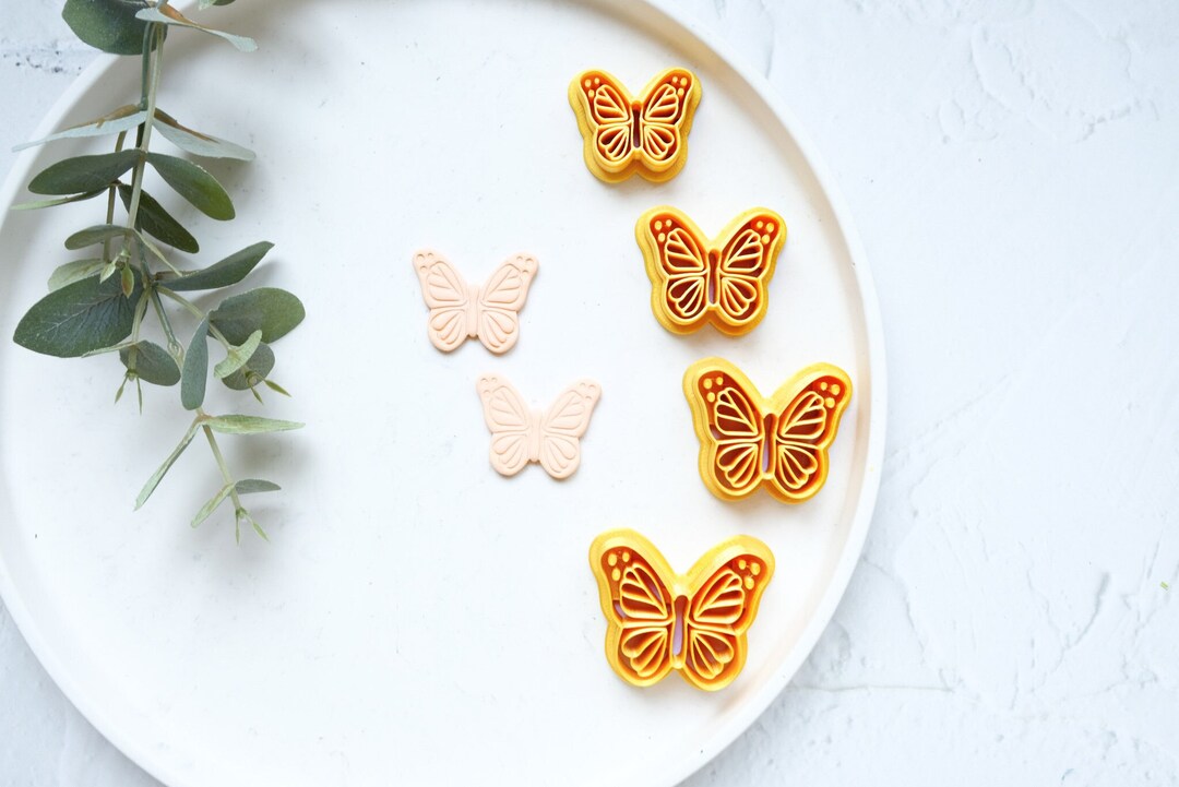 Monarch Butterfly Polymer Clay Cutter, Embossed Butterfly Cutter ...