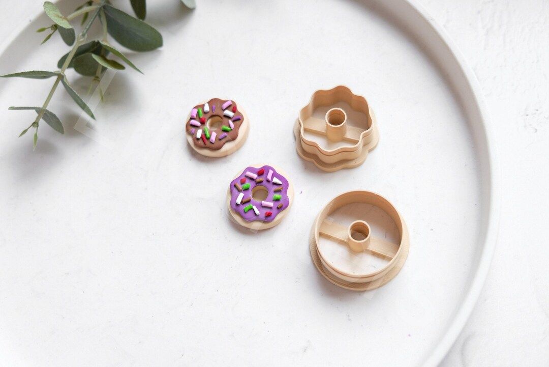 Donuts Clay Cutter 2pc Set, Organic Clay Donut Cutter, Earring Cutters ...