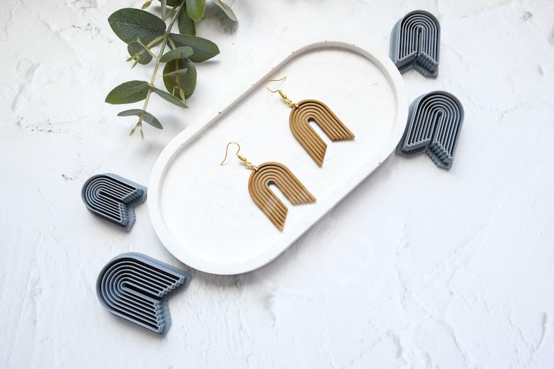 Asymmetric Arch Earring Cutter for Polymer Clay - Jewelry Making Tool ...