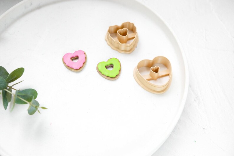 Juego de cortadores de arcilla con forma de donut de San Valentín ...