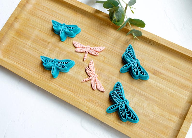 Dragonfly Polymer Clay Cutter Set: Earring Cookie Biscuit Molds Making ...