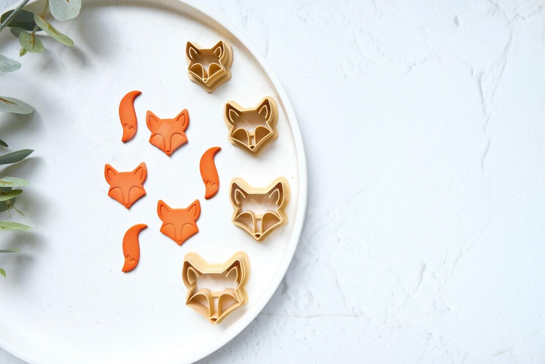 Fox Head Tail Clay Cutter Set | Polymer Animal Earring Making Tools ...
