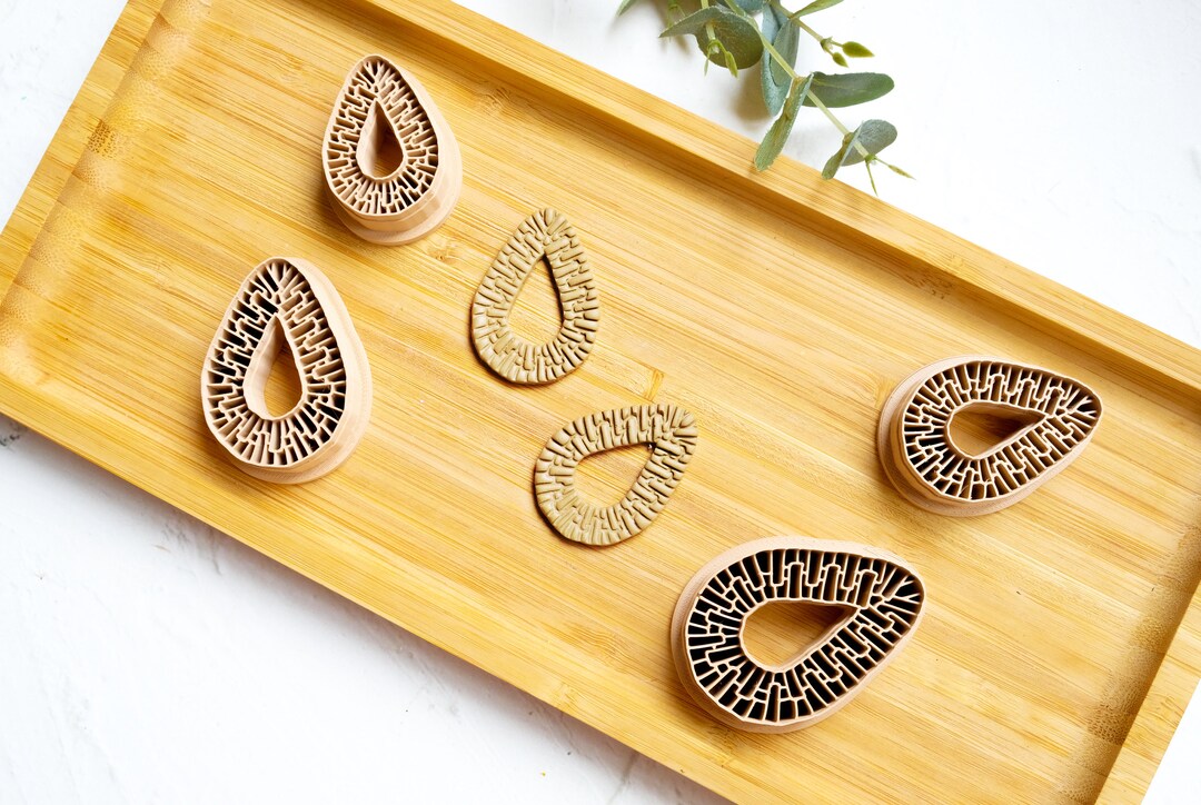 Rattan Drop Polymer Clay Cutter, Rattan Donut Clay Earring Cutter ...