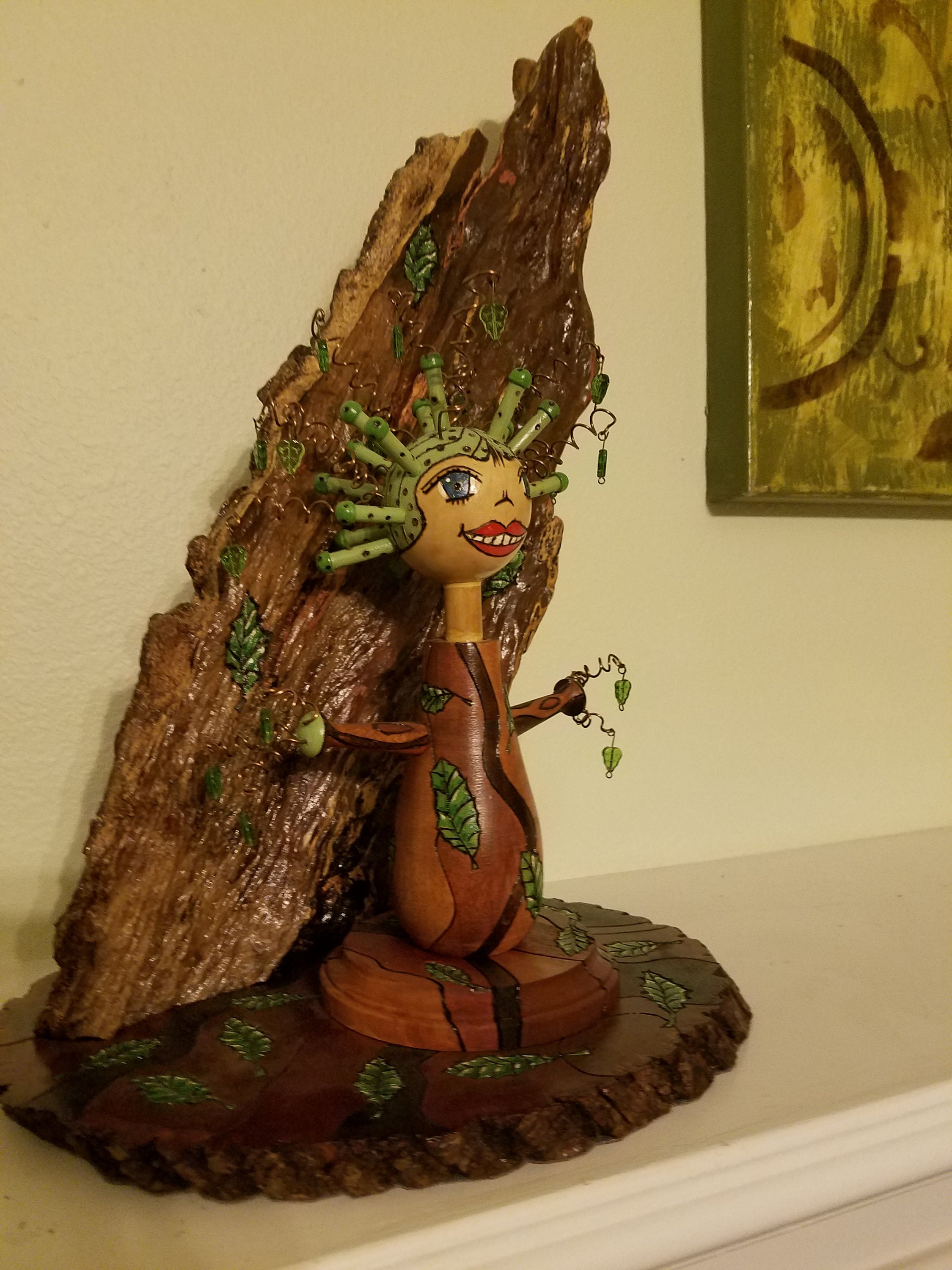 Art Objects Wood burn Original Art Doll Eva Garden OOAK Creature art ...