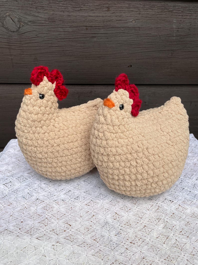 Crochet Chicken Plushie - Etsy