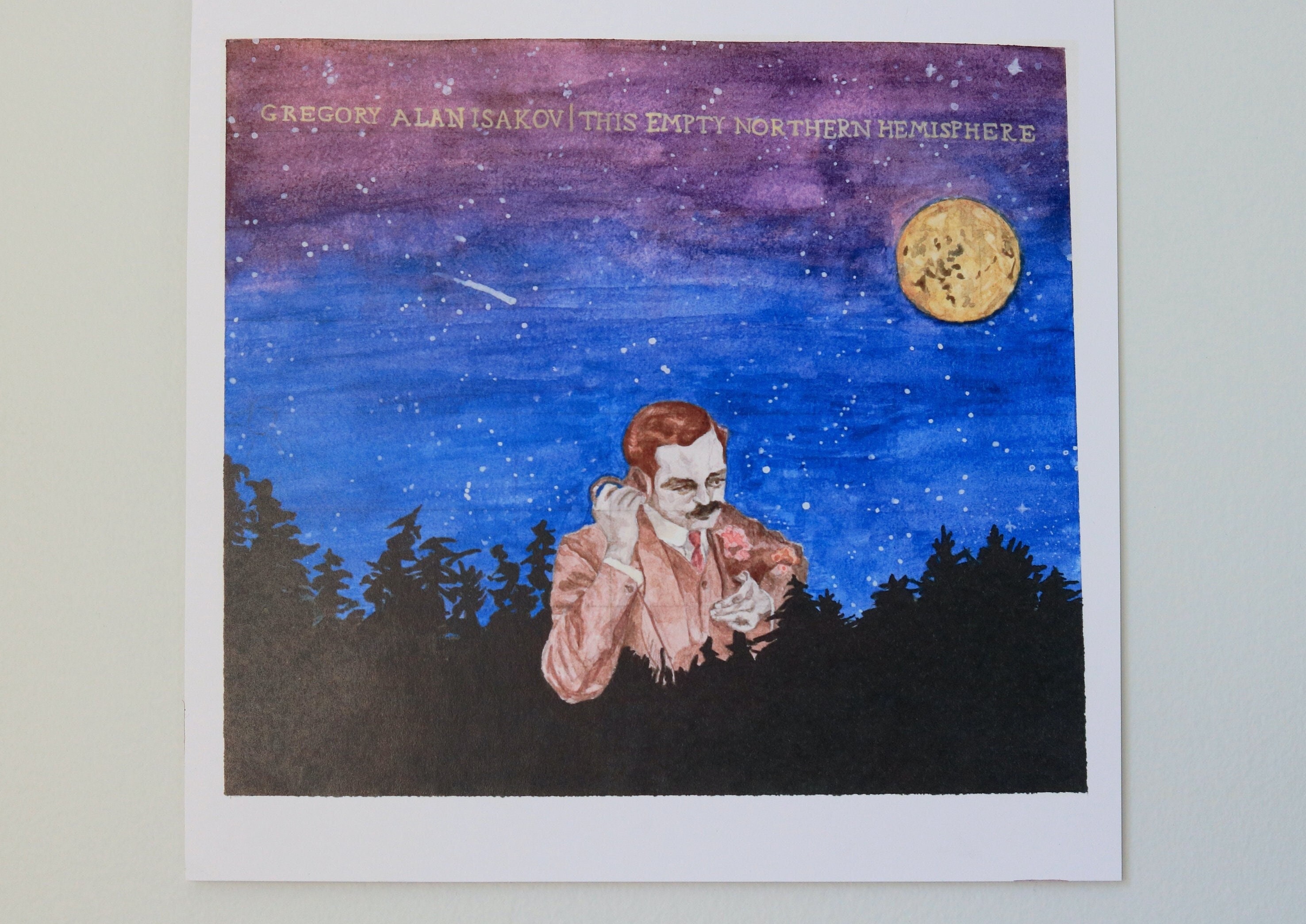 Gregory Alan Isakov Watercolor Art Print This Empty Northern Hemisphere ...