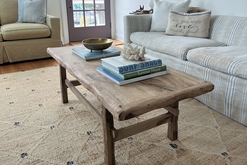 Rustic Large Coffee Table, Live Edge Table, Live Edge Furniture ...