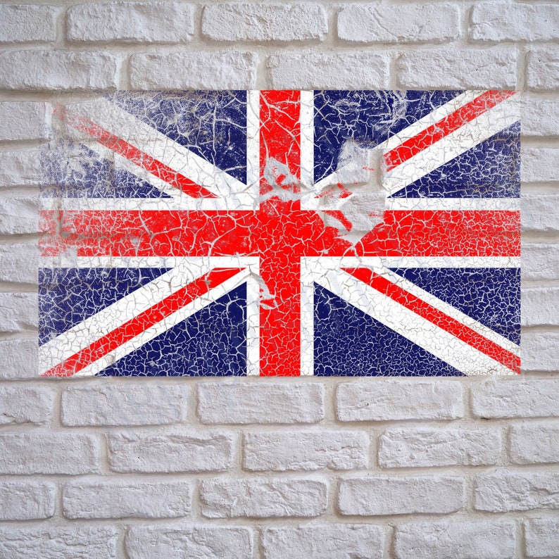Bundle of 10 UK Flags Distressed ,svg Png , Grunge Retro Union Jack SVG ...