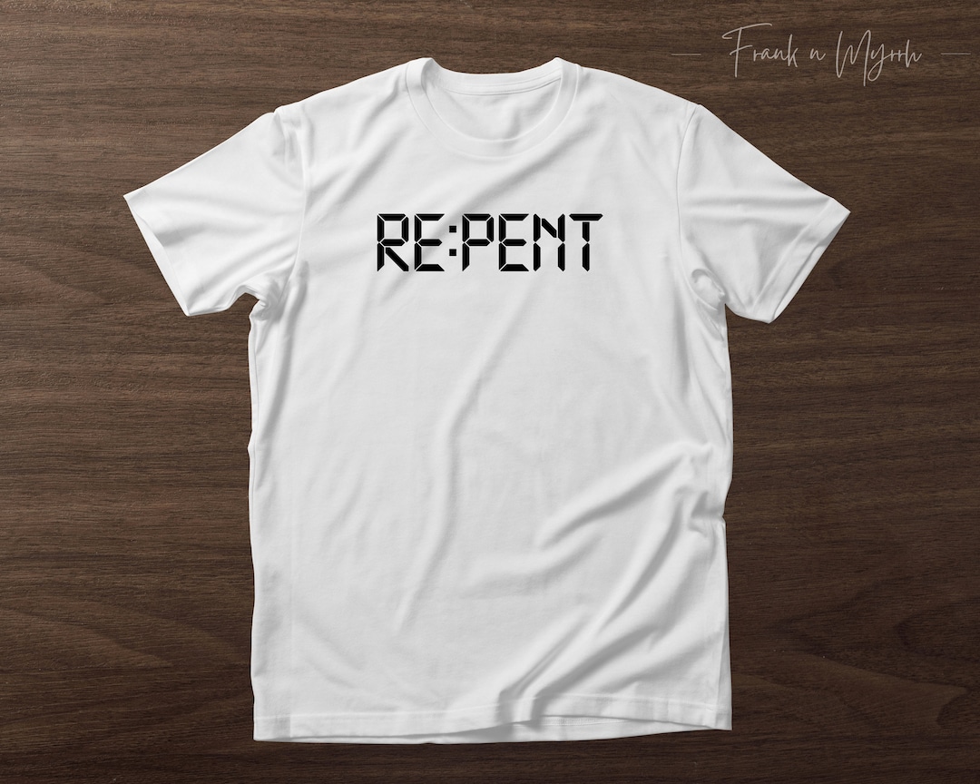 Men's Repent Tshirt Scripture Tshirt Scripture Tee Faith Tshirt ...