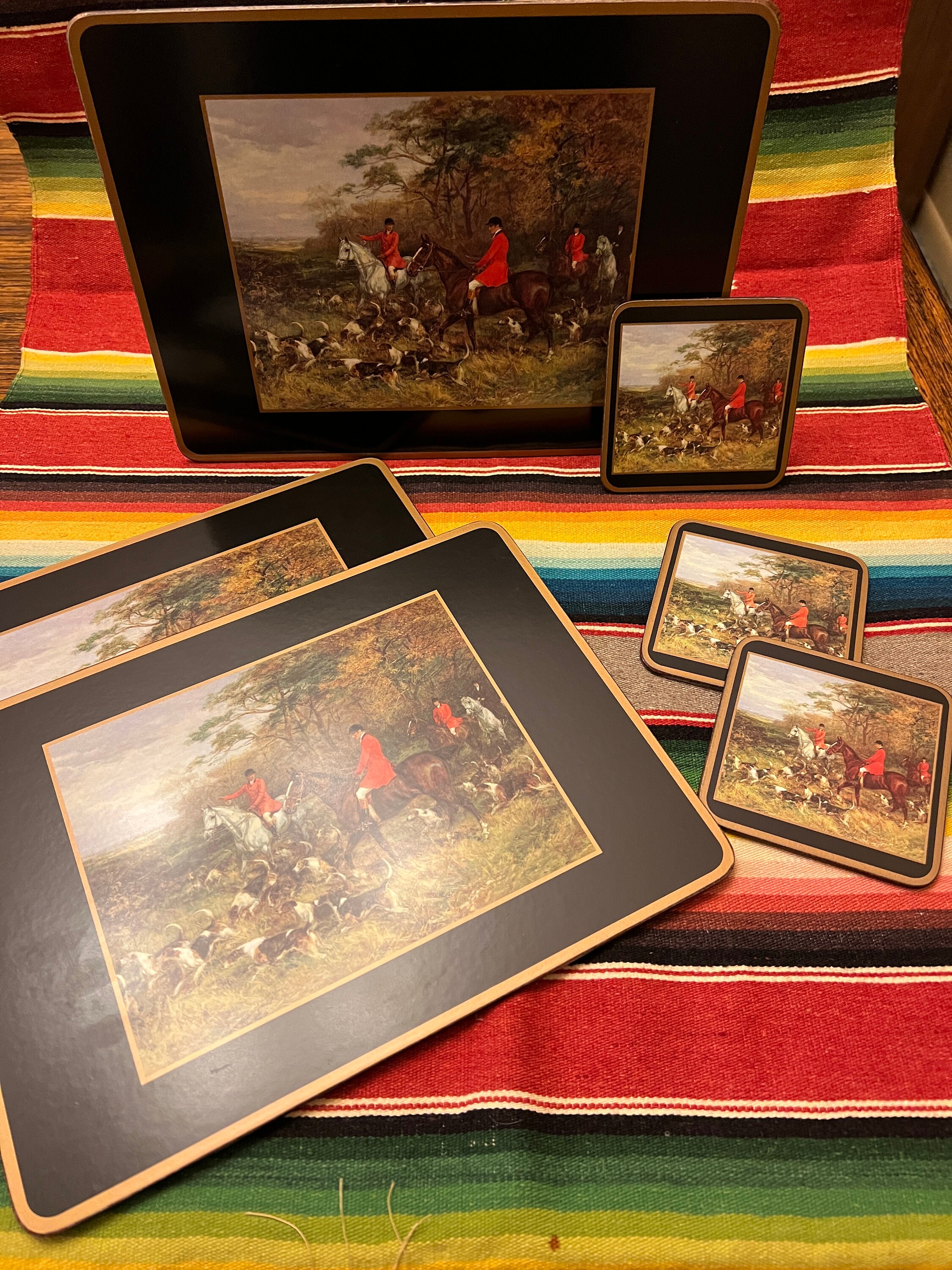 Choice of English Hunt tally Ho Collection Pimpernel Placemat 3 and ...