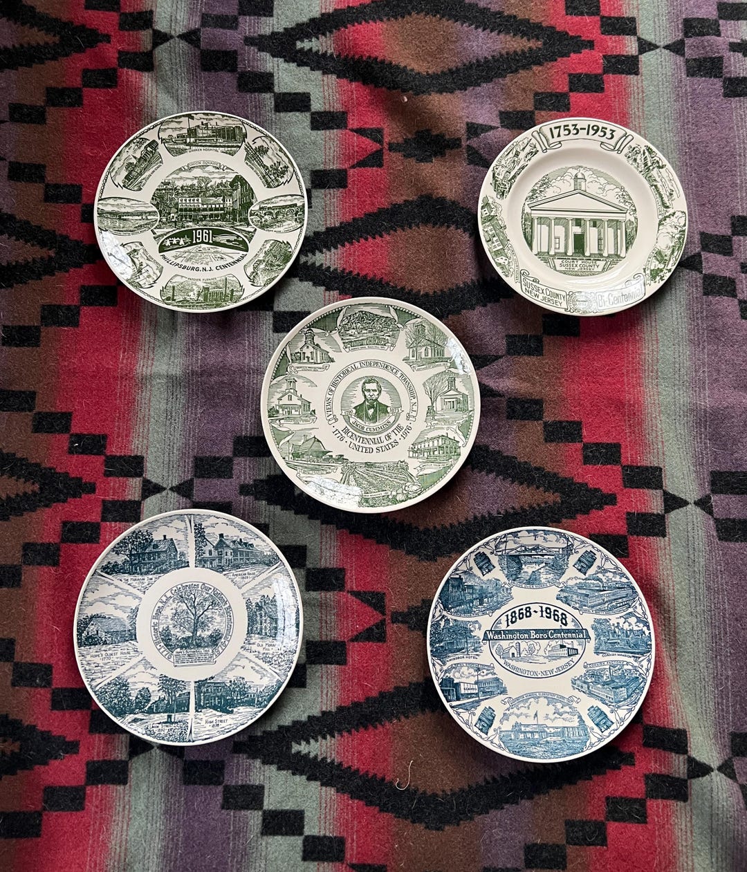 Bicentennial Plates From New Jersey Townships 1960s and 1970s - Etsy