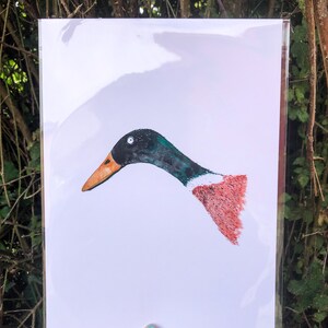 Duck Illustration A4 Print Indian Runner Duck Portrait Print Watercolor ...
