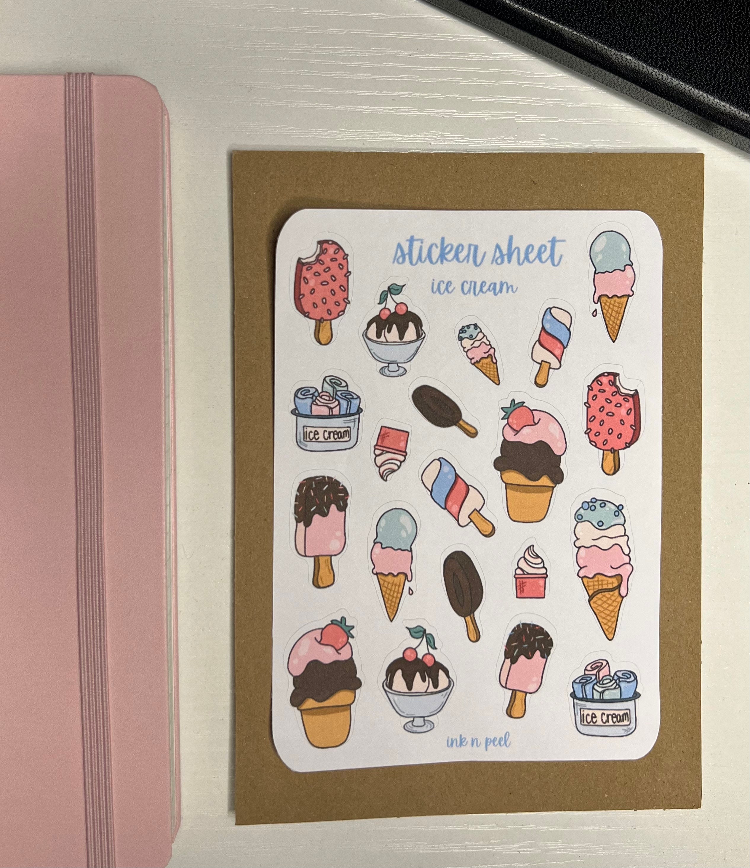 Sticker Sheet Ice Cream Journaling Stickers for Your Planner - Etsy