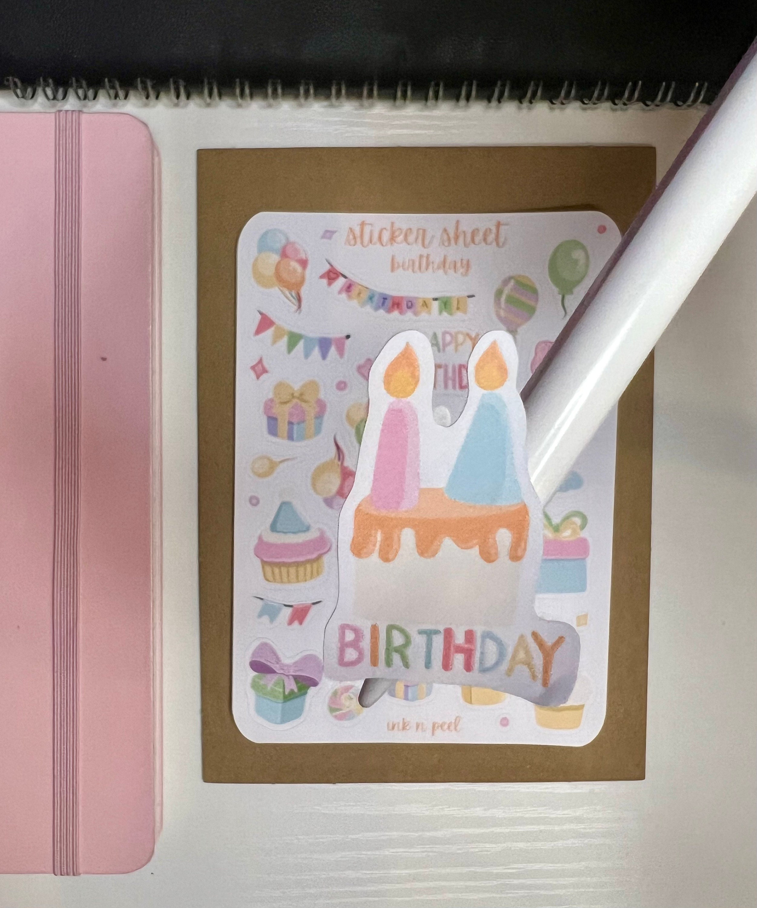 Sticker Sheet Happy Birthday Journaling Stickers for Your Planner - Etsy