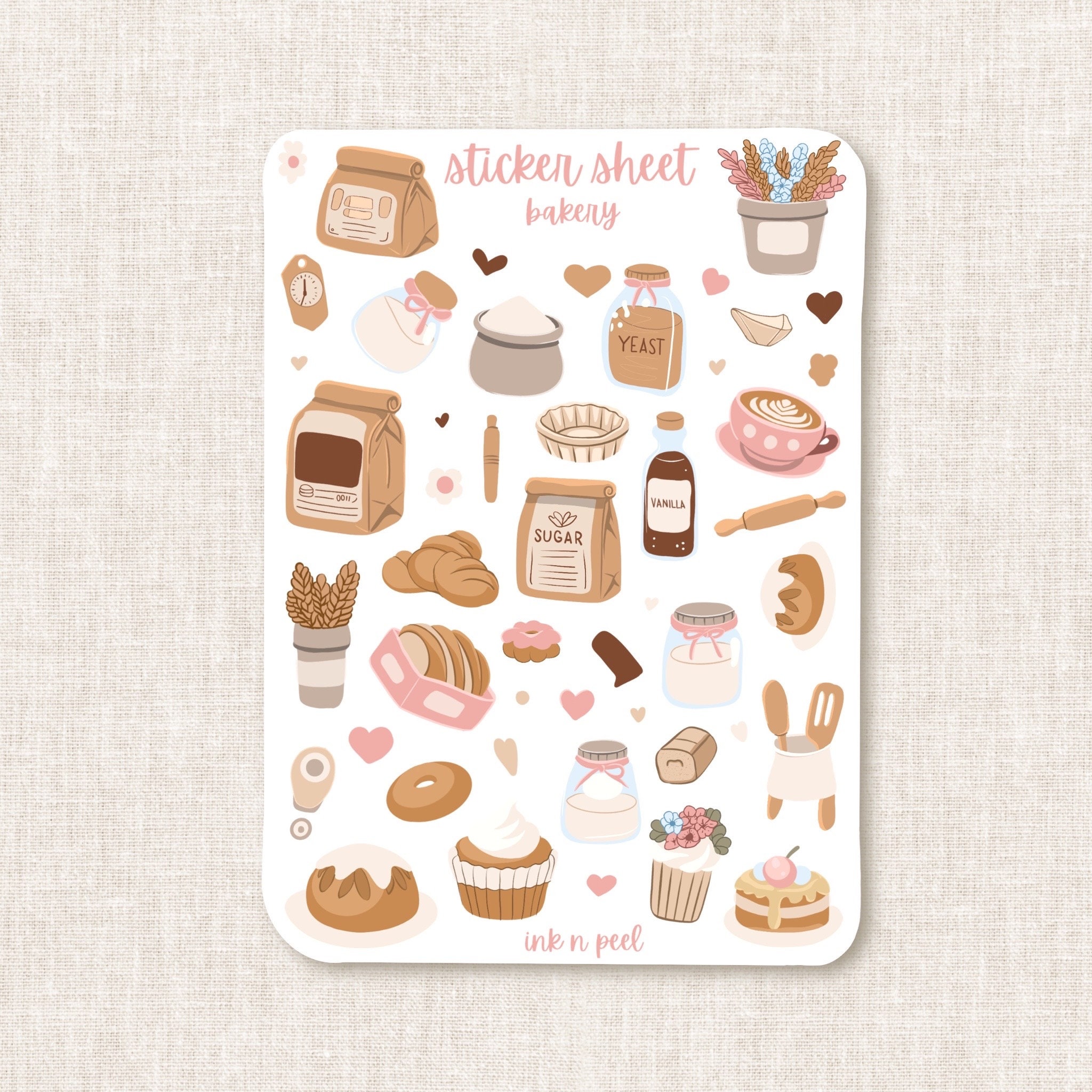 Sticker Sheet Bakery Journaling Stickers for Your Planner - Etsy