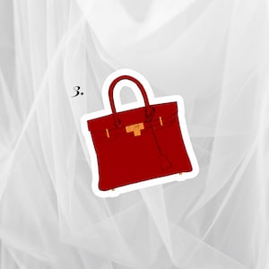 Fashion Handbag Stickers: Glossy Water-resistant Vinyl Decals (3pcs) - Etsy