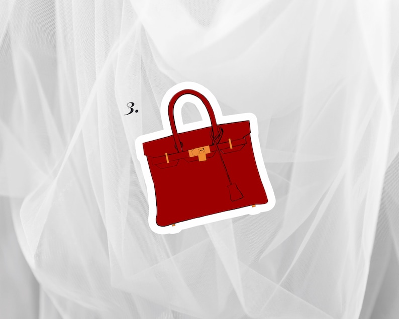 3pcs Fashion Handbags Stickers Glossy Water-resistant Stickers Luggage ...