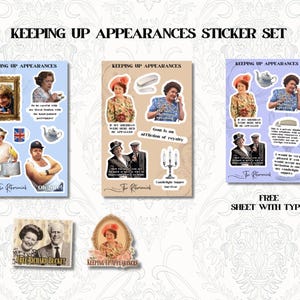Keeping up Appearances Sticker Sheet Bundle - Hyacinth Bucket ...