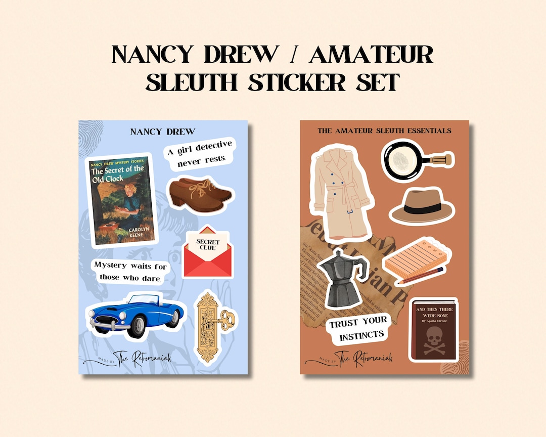 Nancy Drew Sticker Set: Cozy Mystery Sleuth Essentials - Etsy