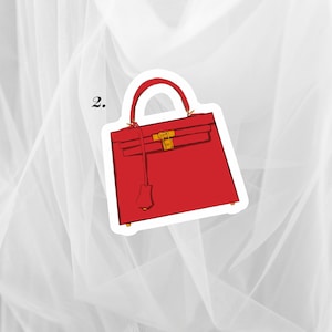 Fashion Handbag Stickers: Glossy Water-resistant Vinyl Decals (3pcs) - Etsy