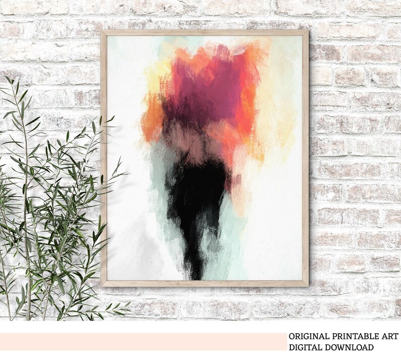 Instant Download Art, Printable Colorblock Painting, Abstract Art ...